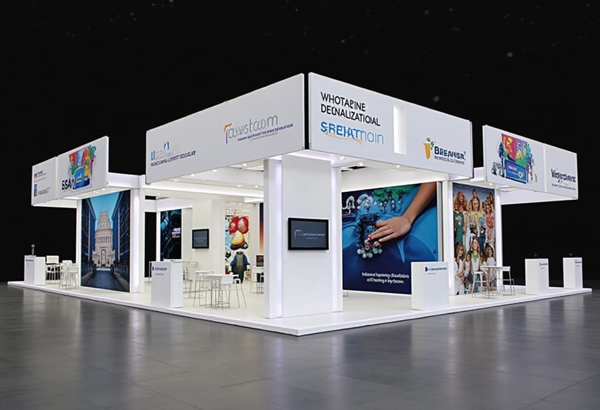 Stands modulares corporativos: personaliza con logo y marca - KuBox Modular
